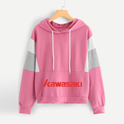 China 100 % Polyester Sublimation Pink Printing Hoodie Sweatshirt Women hockey hoodies with laces for sale