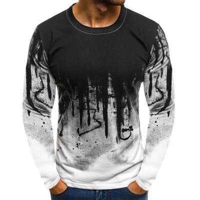 China Sweatshirts Workout Clothing Custom T Shirt Bottoms Cropped Top Tee Male Hiphop Streetwear Long Sleeve Fitness Tshirts for sale