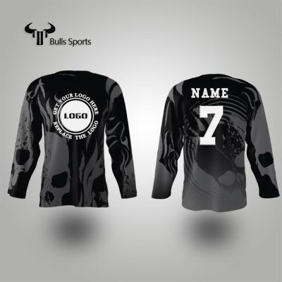 China New model 2019 ice hockey jersey any logo sublimated neon green hockey jersey for sale
