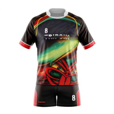 China Any Team Any Logo Mens Custom Made Rugby Jerseys shirts rugby Wear shorts for sale