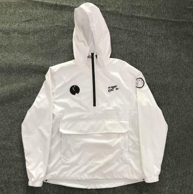 China 2018 New design custom pullover waterproof polyester windbreaker jacket wholesale cheap wind breaker jacket for sale