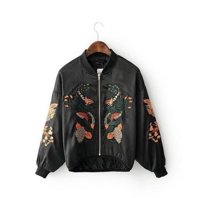 China 2018 custom autumn wear women's coat women baseball uniform and spring jacket athlete embroidery jacket for sale