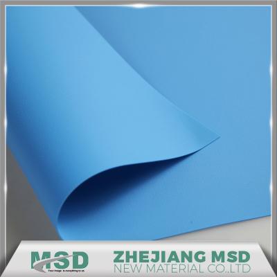 China 600gsm 0.47mm Durable Strong Poly Vinyl Coated Plain Woven Polyester Fabric PVC Tarpaulin 2 buyers for sale