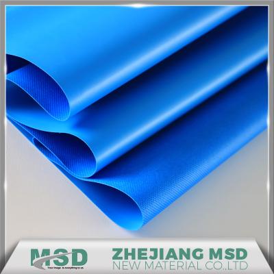 China Hot sale 1000D Blue Heavy Duty Waterproof Coated PVC Tarpaulin Fabric Tent Material for sale
