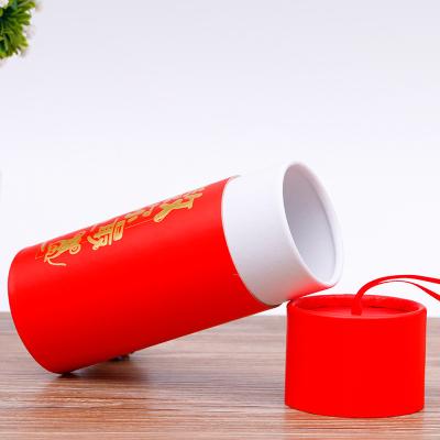 Cina Vendita all'ingrosso del commestibile intorno alla metropolitana di carta kraft con il cartone biodegradabile del nastro rosso per l'imballaggio della metropolitana della carta del caffè del tè in vendita