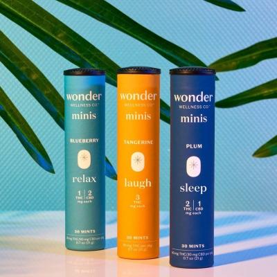 Custom eco-friendly natural paper tube gummy packaging tube box with lid cylindrical cardboard jar