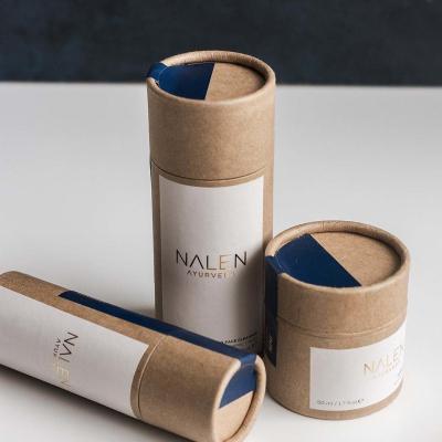 China Customized Cosmetic Packaging 10ml 30ml 50ml 60ml Eco Mini Round Containers Cardboard Paper Tube For Lip Balm Bottle en venta