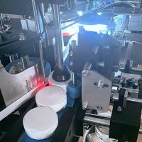 China Full Automatic Linear Sticker Labeling Machine Eyedrop Round Small Bottles Cans Jar Labeling Machine for sale
