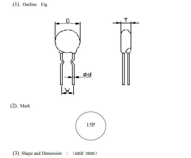 120C 100R 15P PTC Thermistor Positive Temperature Coefficient Thermistor 1