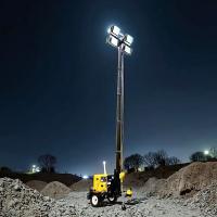 China 2 Wheels Portable Light Tower Generator Stable Performance Towable Light Tower for sale