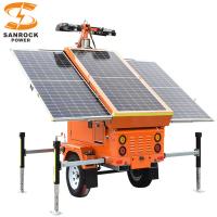 China Electric Lifting Mobile Solar Light Tower Mining Light Tower 5 Sections 7M Height for sale