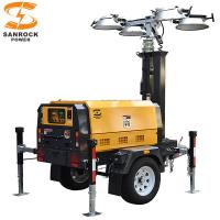 China 2 Wheels Portable Light Tower Generator Stable Performance Towable Light Tower for sale