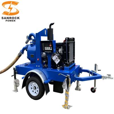 China Cast Iron	6 Inch Diesel Water Pump Self Priming Slurry Pump High Pressure 57HP-148HP for sale