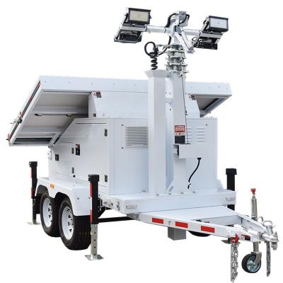 China Portable Generator Light Tower Emergency Response Zones LED Tower Lighting Solar Light Tower for sale