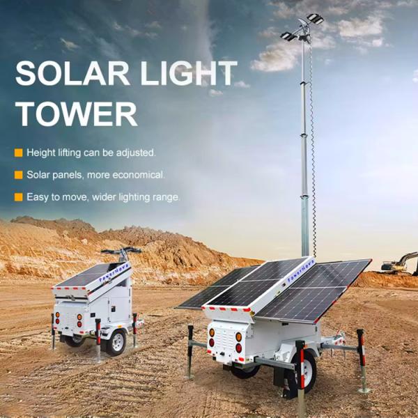 Quality Solar Light Tower Working Temperature -20℃-50℃ Emergency Light Tower LED Light for sale