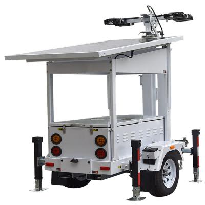 China Mobile Solar Light Tower Running Time 19.2 Hours Construction Light Towers Trailer Light Tower for sale