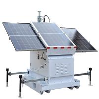 China Mast Lifting Manual Winch Mobile Light Tower For Emergency Response Zones 9m Telescoping Mast Solar Light Tower for sale