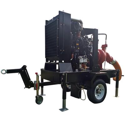 China Mobile Water Pump  Easy To Move  Dry Priming Pump 6 Inches Diesel Water Pumps For Irrigation for sale