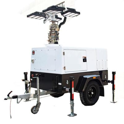 China Mobile Light Tower Generator Diesel Light Tower Lamp 4×500W LED Industrial Light Tower for sale