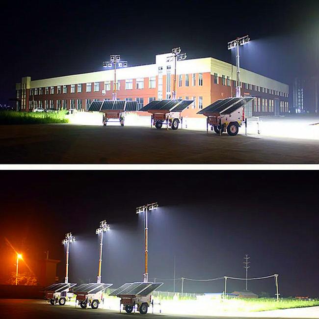 Solar Powered Portable Light Towers Disaster Relief Operations High ...