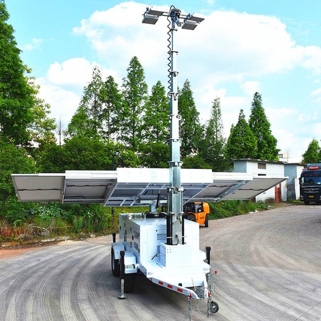 Portable Solar Light Tower Construction Light Tower Running Time 19.2 ...