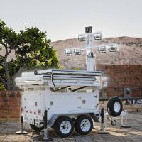 China Automatic Lifting Mast Solar Light Tower Durable Using Portable Generator Light Tower for sale