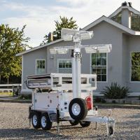 China Automatic Lifting Mast Solar Light Tower Durable Using Portable Generator Light Tower for sale
