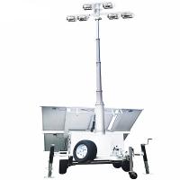 China Automatic Lifting Mast Solar Light Tower Durable Using Portable Generator Light Tower for sale