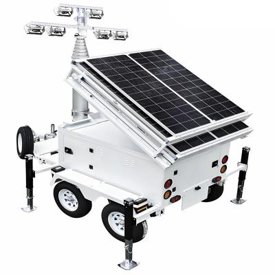 China High Quality Mobile Solar Light Tower Remote Connectivity 4G/5G Towable Solar Light Tower Price for sale