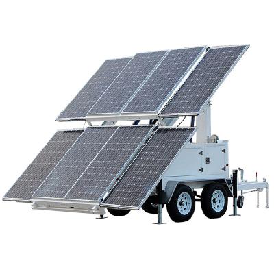 China IP65 Rated Waterproof Solar LED Light Tower Outdoor Events Automatic Controls Hydraulic Light Tower for sale