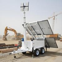 China Automatic Lifting Mast Solar Light Tower Durable Using Portable Generator Light Tower for sale