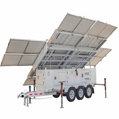 China Renewable Energy Solar Powered Light Tower Operate Temperature -40℃-85℃ Construction Site Solar Lighting Towers for sale