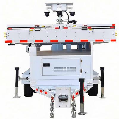 China Trailer Lighting Tower High Efficiency Solar Light Tower Waterproof Housing Mobile Light Tower Manufacturers for sale