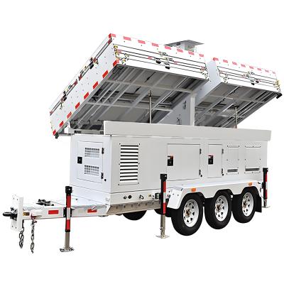 China Trailer Mounted Solar Lighthouse Has Wide Lighting Range Load Power 6000W Mobile Solar Light Tower for sale