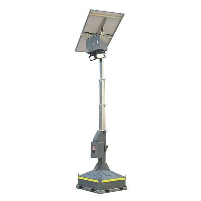China Temporary Lighting Solar Light Tower Manually Operated Lifting Mast Infrastructure Mobile Lighting Tower for sale