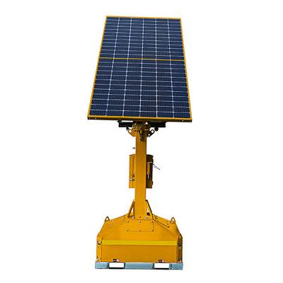 China Corrosion Resistant Solar Mobile Light Tower 90° Manual Lifting Flexible Installation Outdoor Light Tower for sale