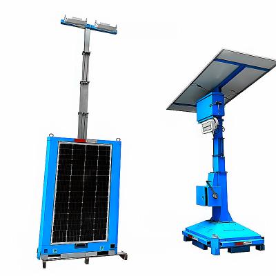 China Mobile Solar Light Tower LED Illumination Temporary Worksites Simple Solar Light Tower for sale
