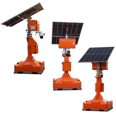 China Dependable Solar Surveillance Tower High Efficiency Solar Panel and  LED Beacon Light Solar Light Tower Supplier for sale