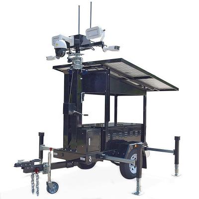 China Trailer Mounted Light Tower Telescopic 7m Mast High Brightness Construction Site Solar Powered Light Tower for sale
