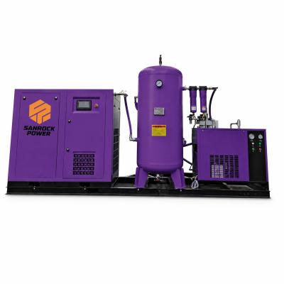China Laser Cutting Air Compressor With Air Tank Refrigerated Dryer and Four Stage Filtration 20bar Industrial Screw Air Compressor for sale