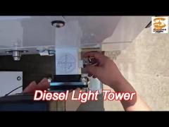6kw/9kw Generatore diesel Torre di illuminazione di emergenza all'aperto Torre di illuminazione del rimorchio 230VAC