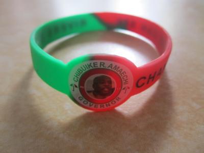 China CMYK printing logo silicone bracelet for sale