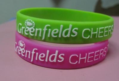 China logo embossed silicone wristband for sale