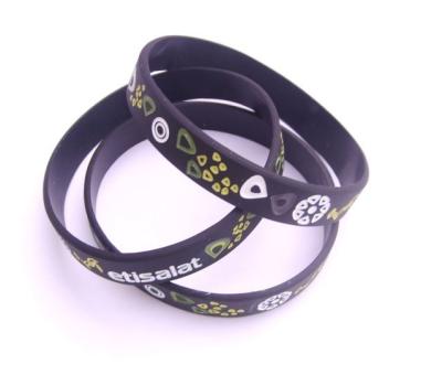 China black Etisalat silicone bracelet for sale
