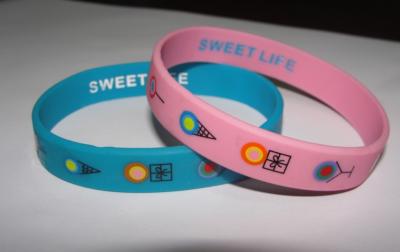China ice cream silicone bracelet for sale