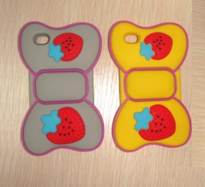 China silicone phone case with butterfly shape for sale
