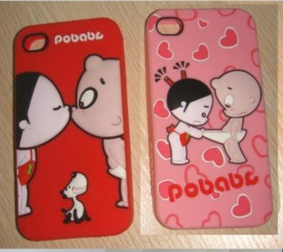 China OEM high qualiy silicone phone case with printed logo for sale