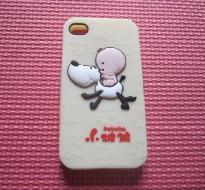 China silicone rubber phone case with embossed logo for sale