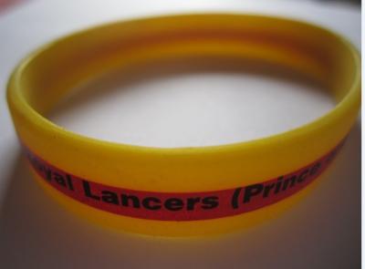 China whole circle printing logo silicone wristband manufacturer for sale