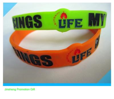 China hotsale custom silicone bracelet for promotion for sale